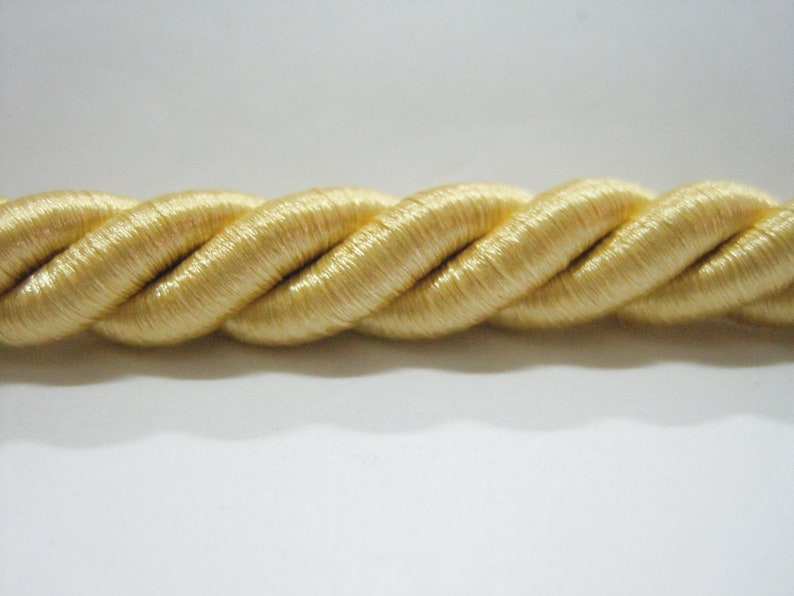 5 Yards 8 Mm Gold Twist Cord, Braided Cord, Soutache Cord, Twisted Cord ...