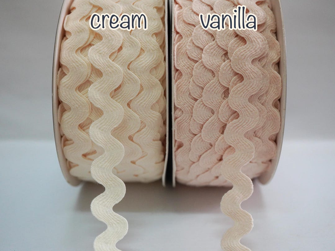 5 Yards 5/8" Cream Matte Rick Rack Trim, Cream Ric Rac Trim, Rick Rack ...