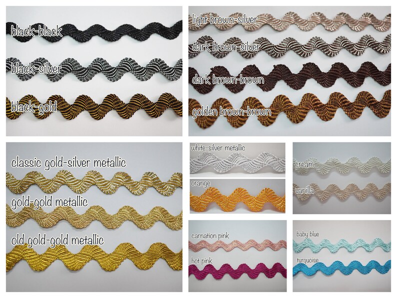 5 Yards 5/8" Brown Metallic Rick Rack - Etsy