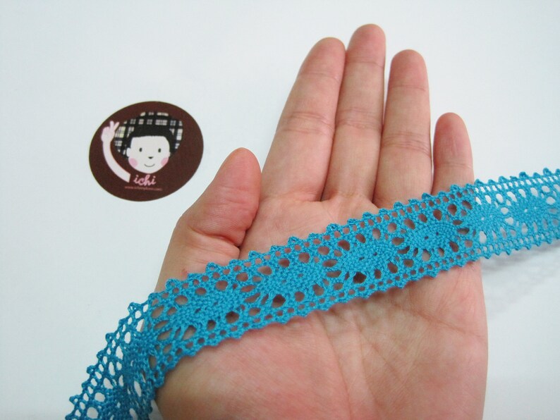 5 Yards 1 Blue Crochet Lace Trim Lace Trim Crochet | Etsy