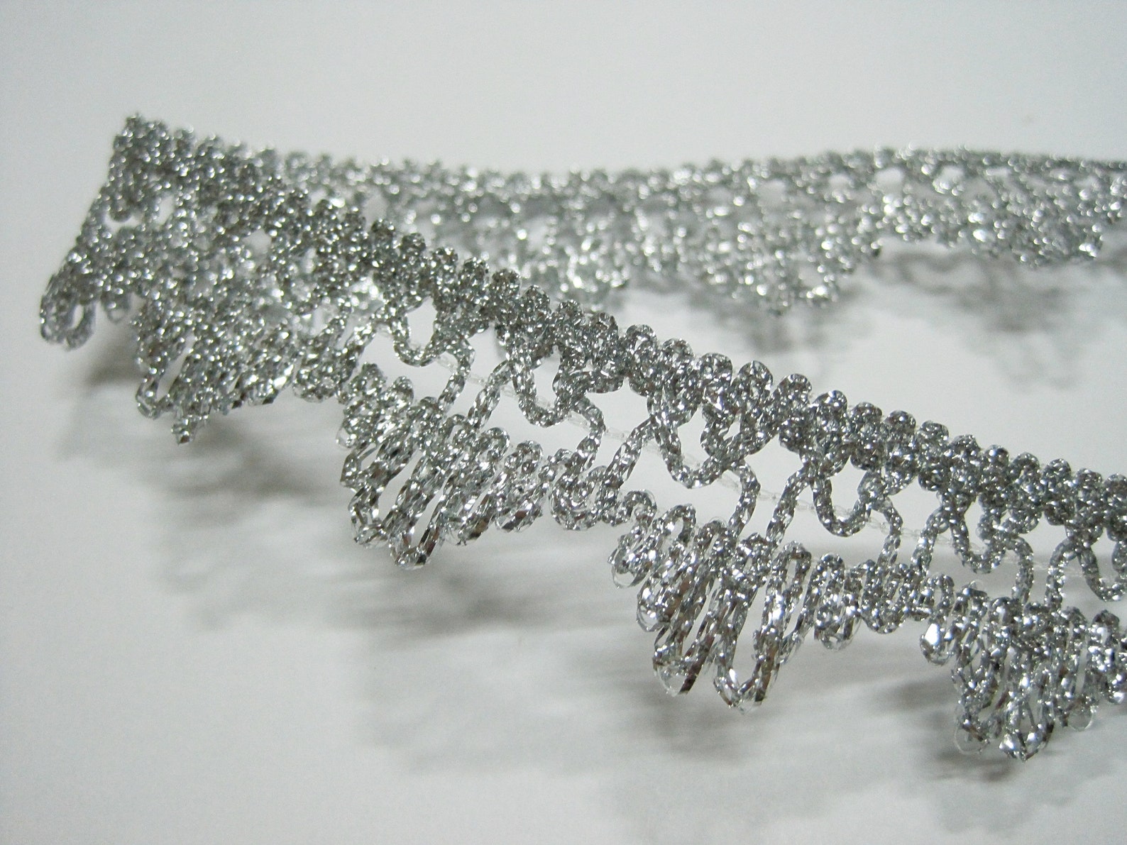 5 Yards 1 Silver Metallic Lace Silver lace Silver | Etsy