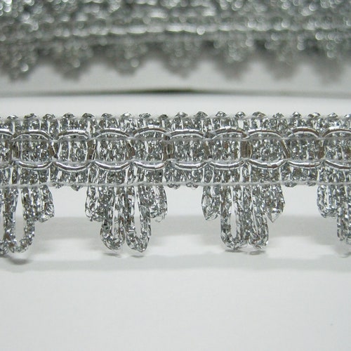 5 Yards 5/8 Silver Metallic Braided Trim Gimp Braid - Etsy