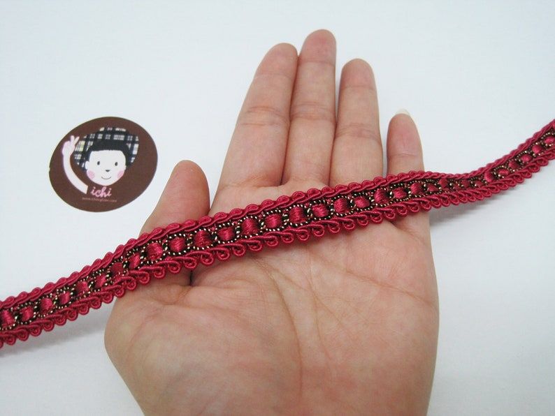 5 Yards 1/2 Ruby Gimp Braid Trim Gimp Braid Braided | Etsy