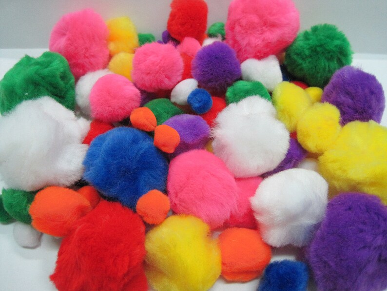 20 Pcs 3/8 Pom Pom Pink Pom Poms Wholesale Pom Poms | Etsy