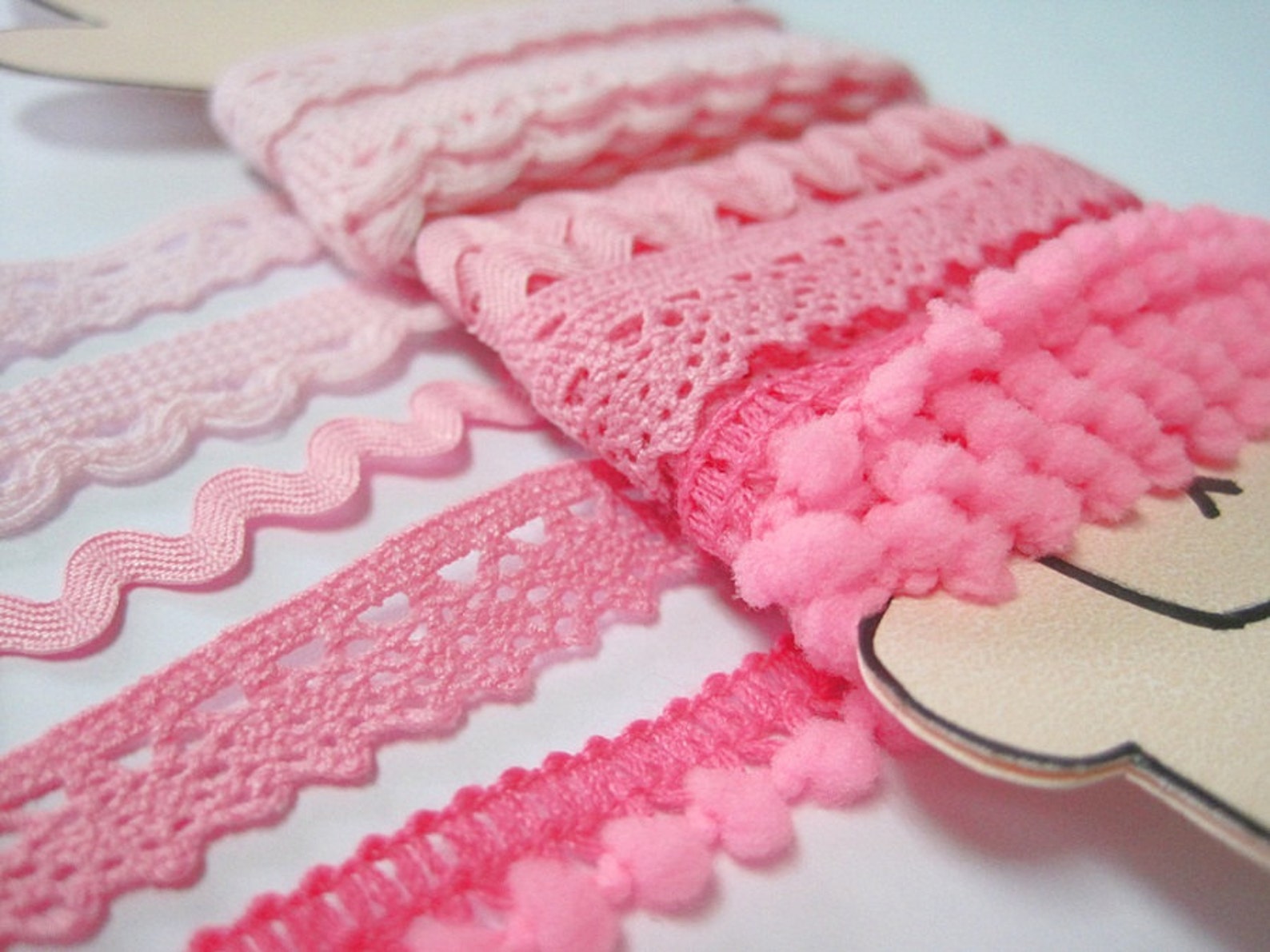 5 Yards Soft Pink Trim Trim Lot Lace Trim Cotton Lace Trim - Etsy