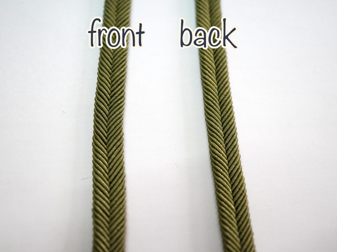 5 Yards 10 Mm Olivine Green Soutache Cord, Soutache Braid, Shiny Cord ...