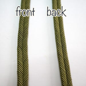 5 Yards 10 Mm Olivine Green Soutache Cord, Soutache Braid, Shiny Cord ...