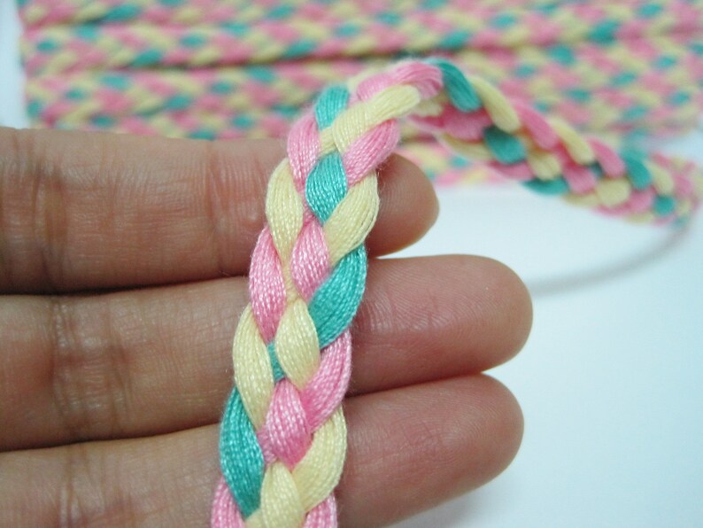 5 Yards Braided Trim Multicolored trim Flat Braided Cord | Etsy
