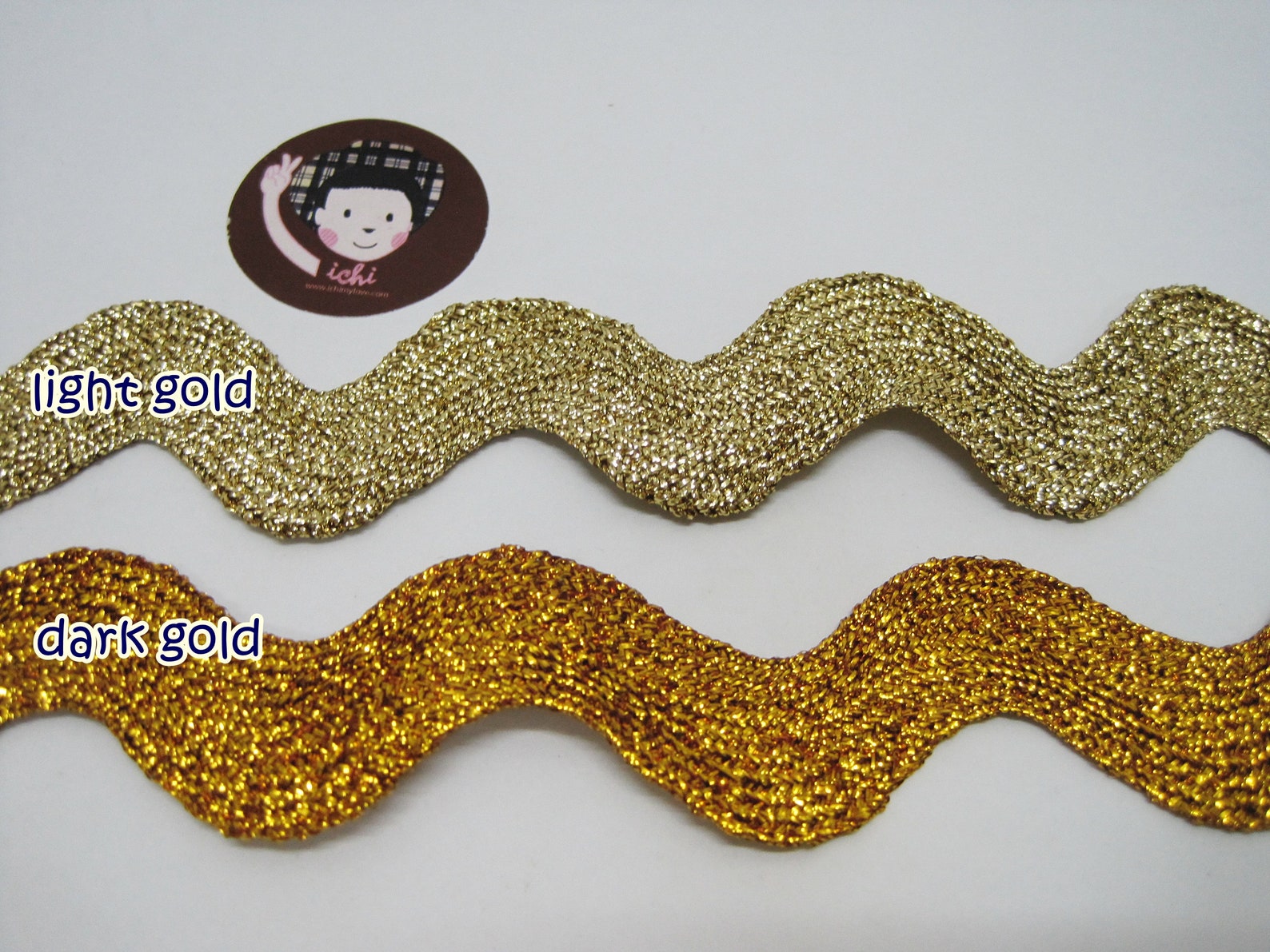 5 Yards Light Gold Jumbo Metallic Rick Rack Trim Metallic | Etsy