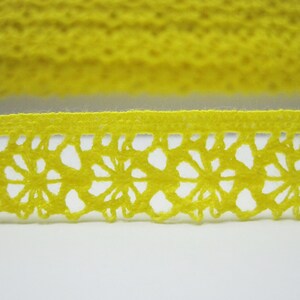 5 Yards 9/16" Yellow Crochet Lace Trim - Etsy