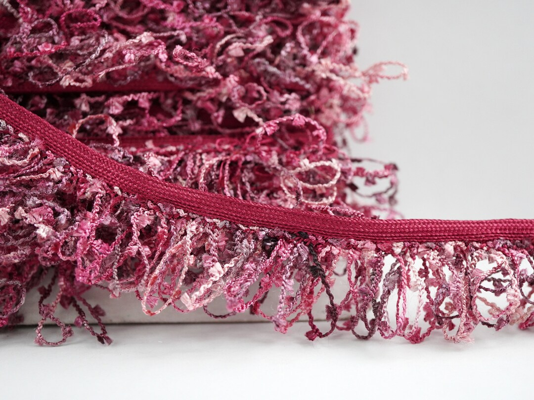 5 Yards Ruby Multicolored Loop Trim, Multicolored Tassel Trim, Novelty ...