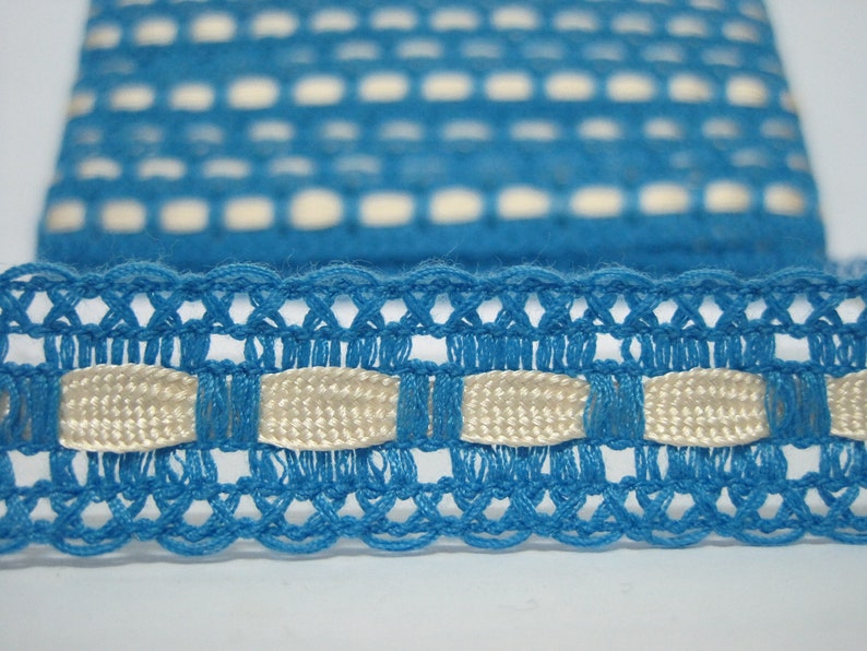 5 Yards Turquoise Lace Trim With Vanilla Ribbon Insert Lace - Etsy