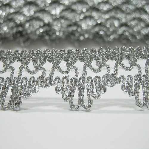 5 Yards 5/8 Silver Metallic Braided Trim Gimp Braid - Etsy