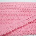 5 Yards Soft Pink Trim, Trim Lot, Lace Trim, Cotton Lace Trim, Mini Pom ...