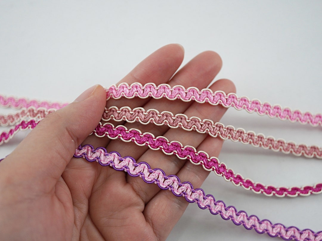 5 Yards Pink Rick Rack, Rick Rack Trim, Zig Zag Trim, Zig Zag, Ric Rac ...