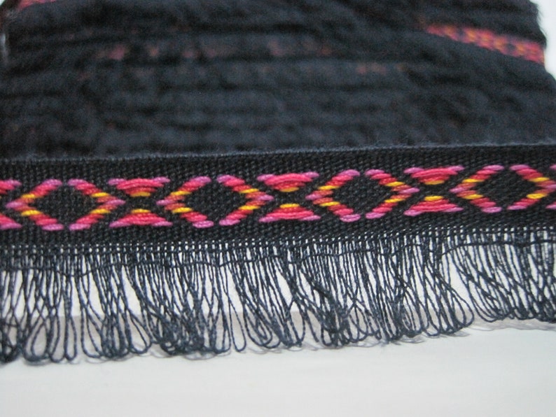5 Yards Deep Navy Blue Boho Loop Trim, Blue Trim, Tassel Trim ...