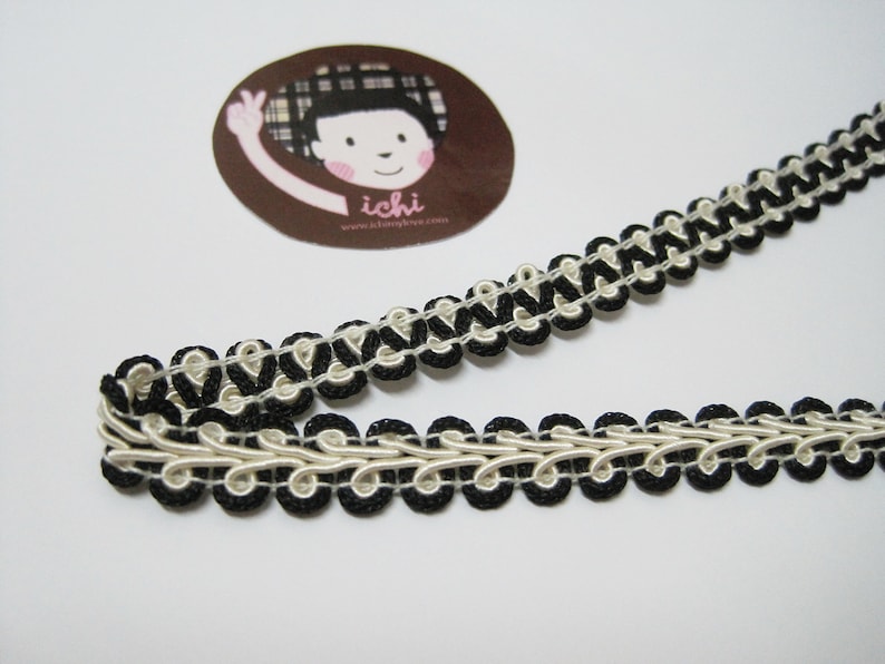 5 Yards 3/8 Cream-black Gimp Braided Trim Gimp Braid | Etsy