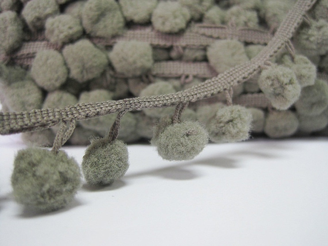 5 Yards 1.2 Cm Pom Pom Trim Gray Pom Pom Trim Gray Trim | Etsy