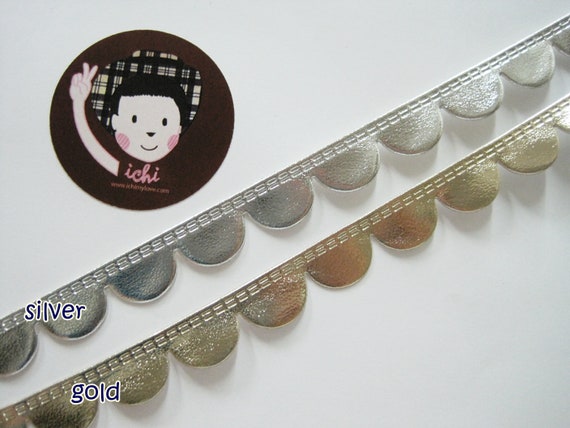 5 Yards of Metallic Scallop Trim Silver Metallic Trim - Etsy