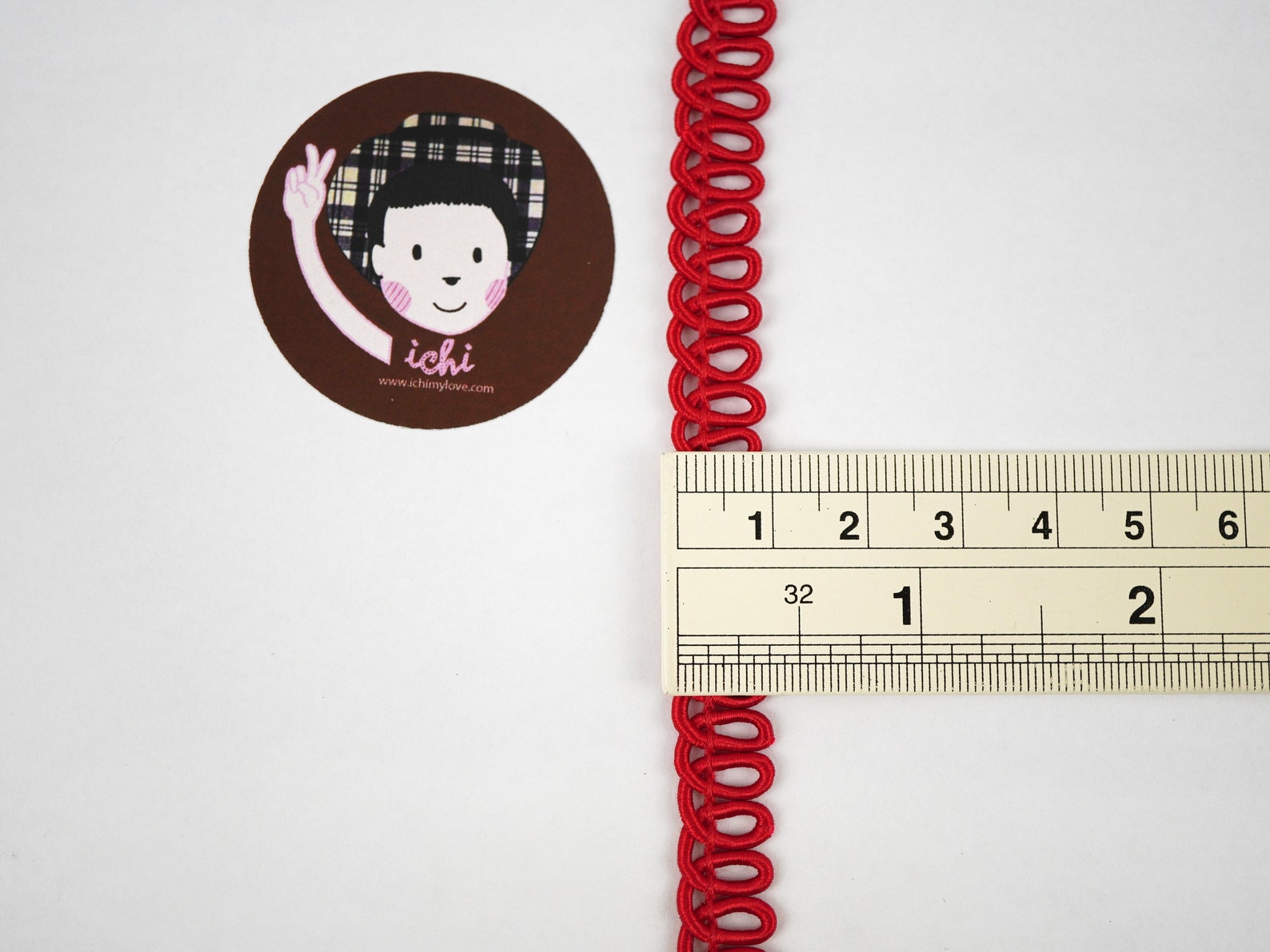 5 Yards Red Braid, Loop Trim, Shiny Braid, Picot Braid, Picot Trim ...