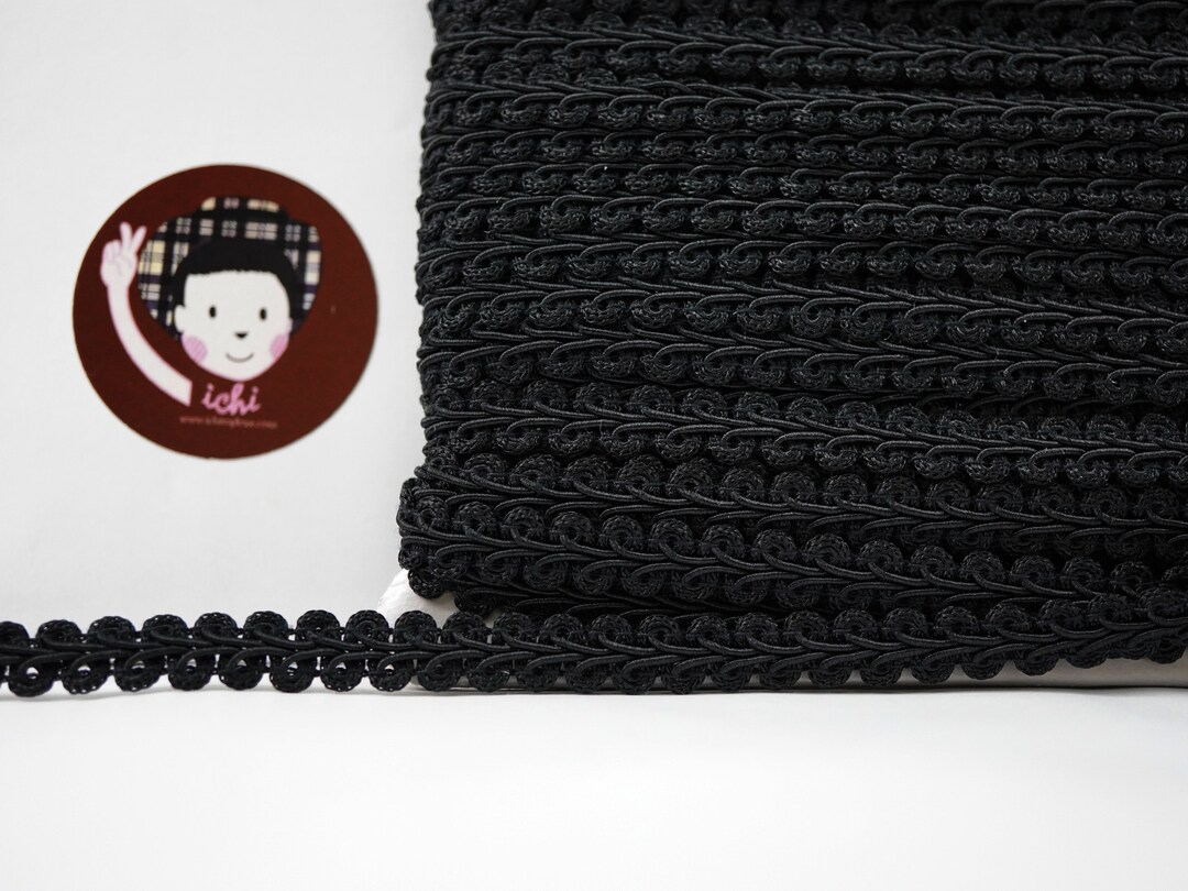 5 Yards 3/8" Black Gimp Braided Trim - Etsy