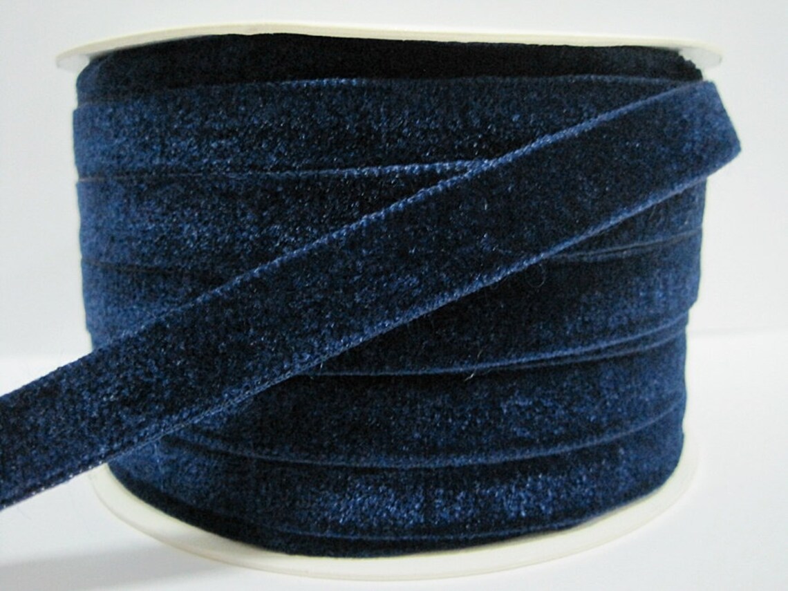 5 Yards 1/2 Navy Blue Velvet Ribbon Blue Ribbon Ribbon - Etsy