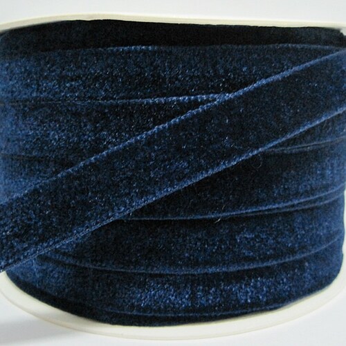 5 Yards 1/4 Navy Blue Velvet Ribbon Blue Ribbon Ribbon - Etsy
