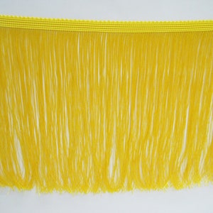 1 Yard 4" to 10" Bright Yellow Chainette Fringe, Yellow Trim, Fringe ...