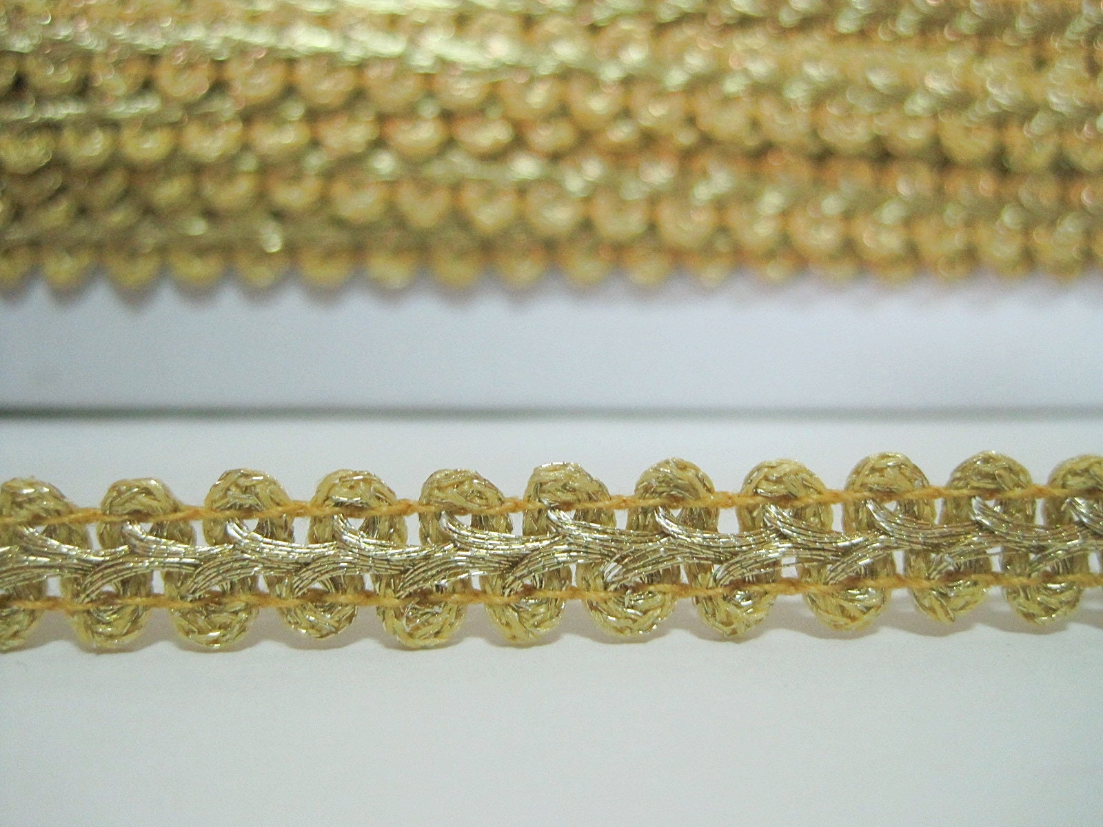 5 Yards 3/8 Gold Metallic Gimp Braided Trim Gimp Braid - Etsy