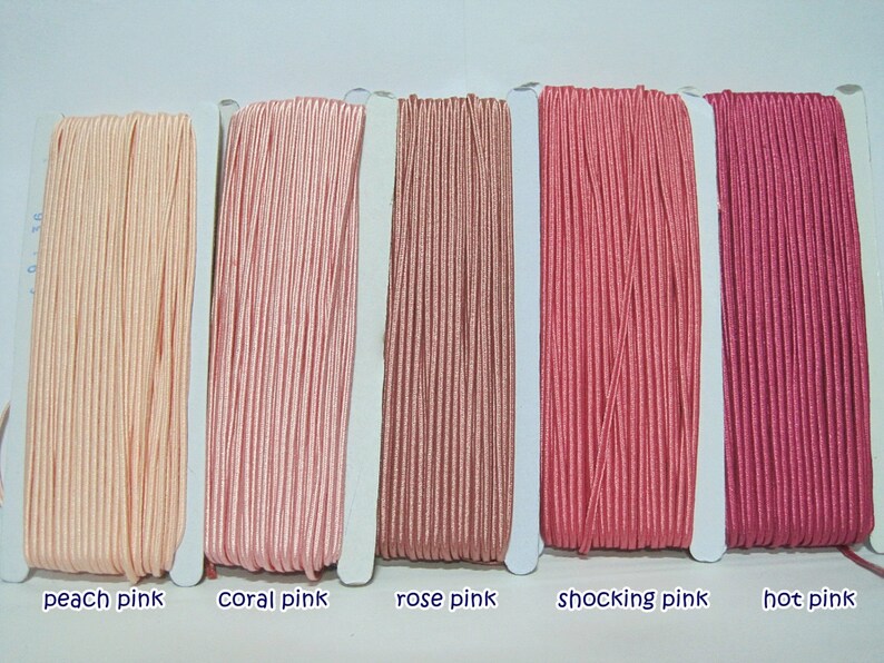 5 Yards 3 Mm Hot Pink Soutache Braid Braided Cord Soutache | Etsy