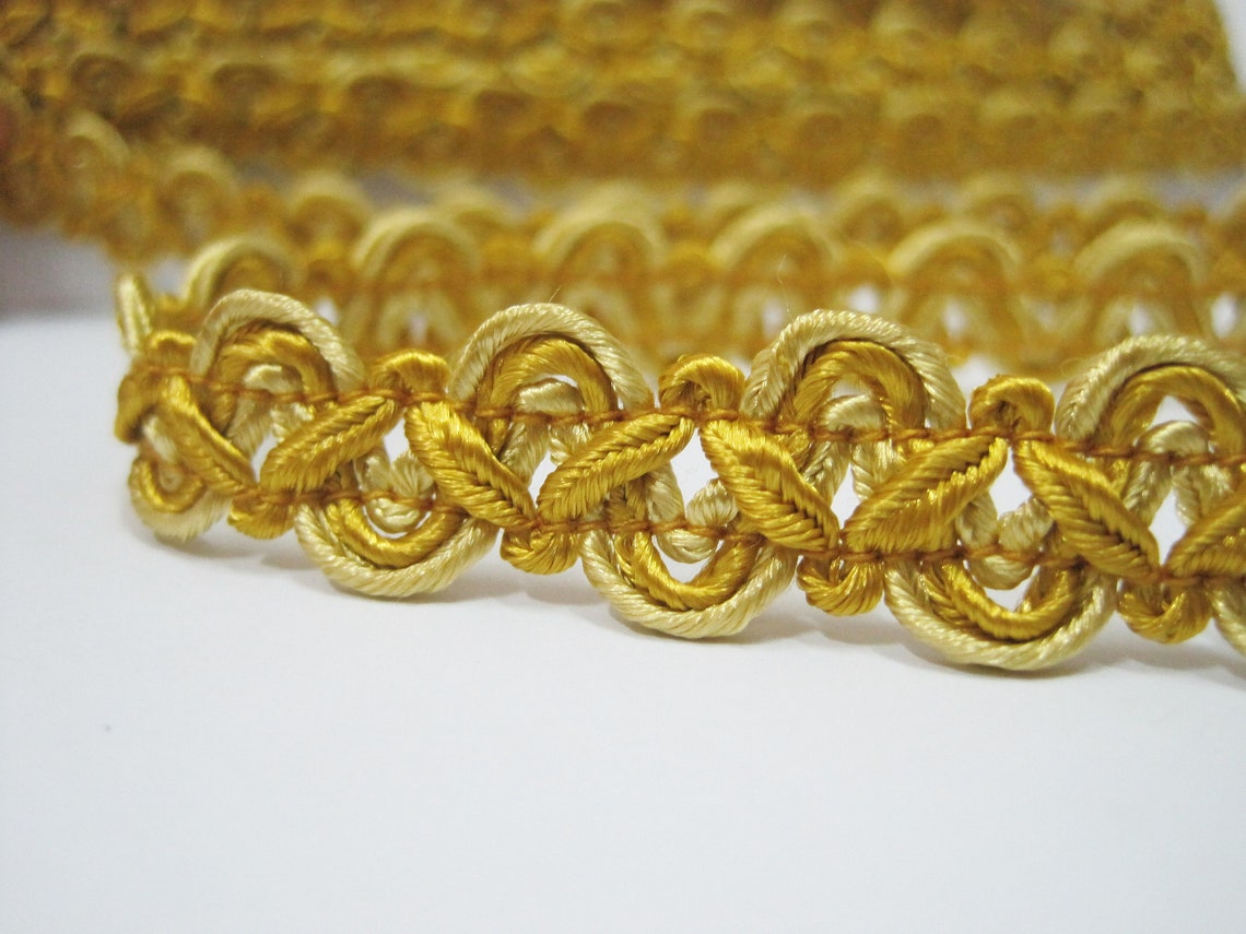 5 Yards Classic Gold Braid Braided Trim Loop Trim Braided - Etsy