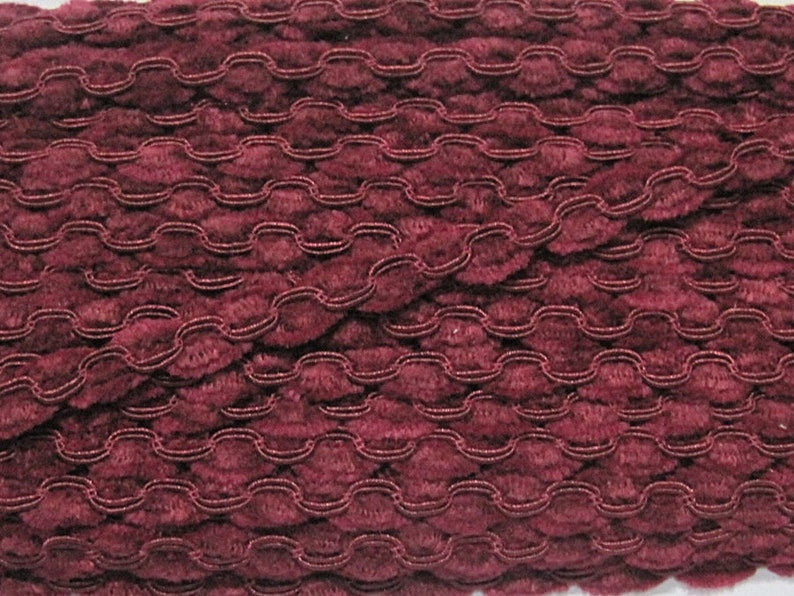 5 Yards 1/4 Burgundy Chenille Braided Rick Rack Trim - Etsy