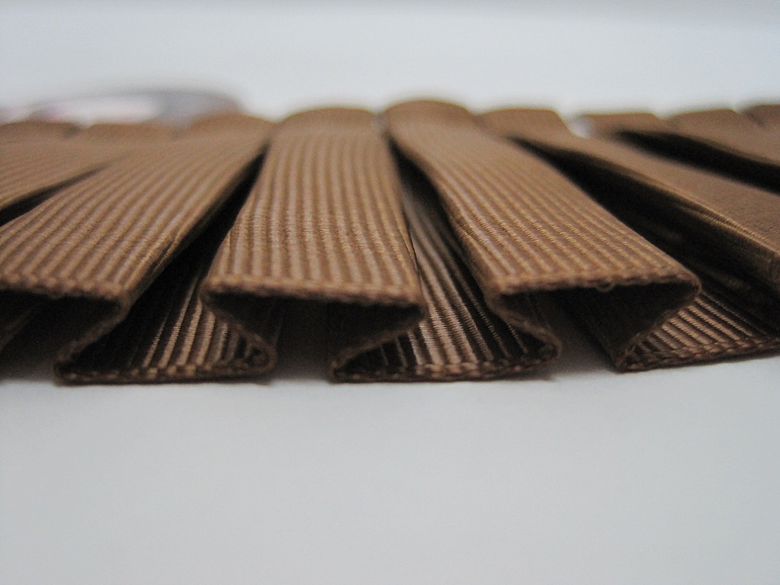 1 Yd 2" Brown Grosgrain Box Pleated Trim, Box Pleated Trim, Box Pleated ...