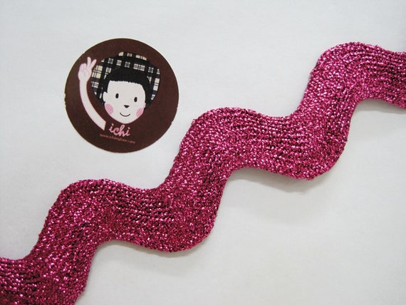 5 Yards Hot Pink Jumbo Metallic Rick Rack Trim Metallic Rick - Etsy