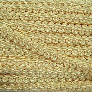 5 Yards 1/2 Mustard Yellow Gimp Braided Trim, Gimp Braid, Braided Cord ...