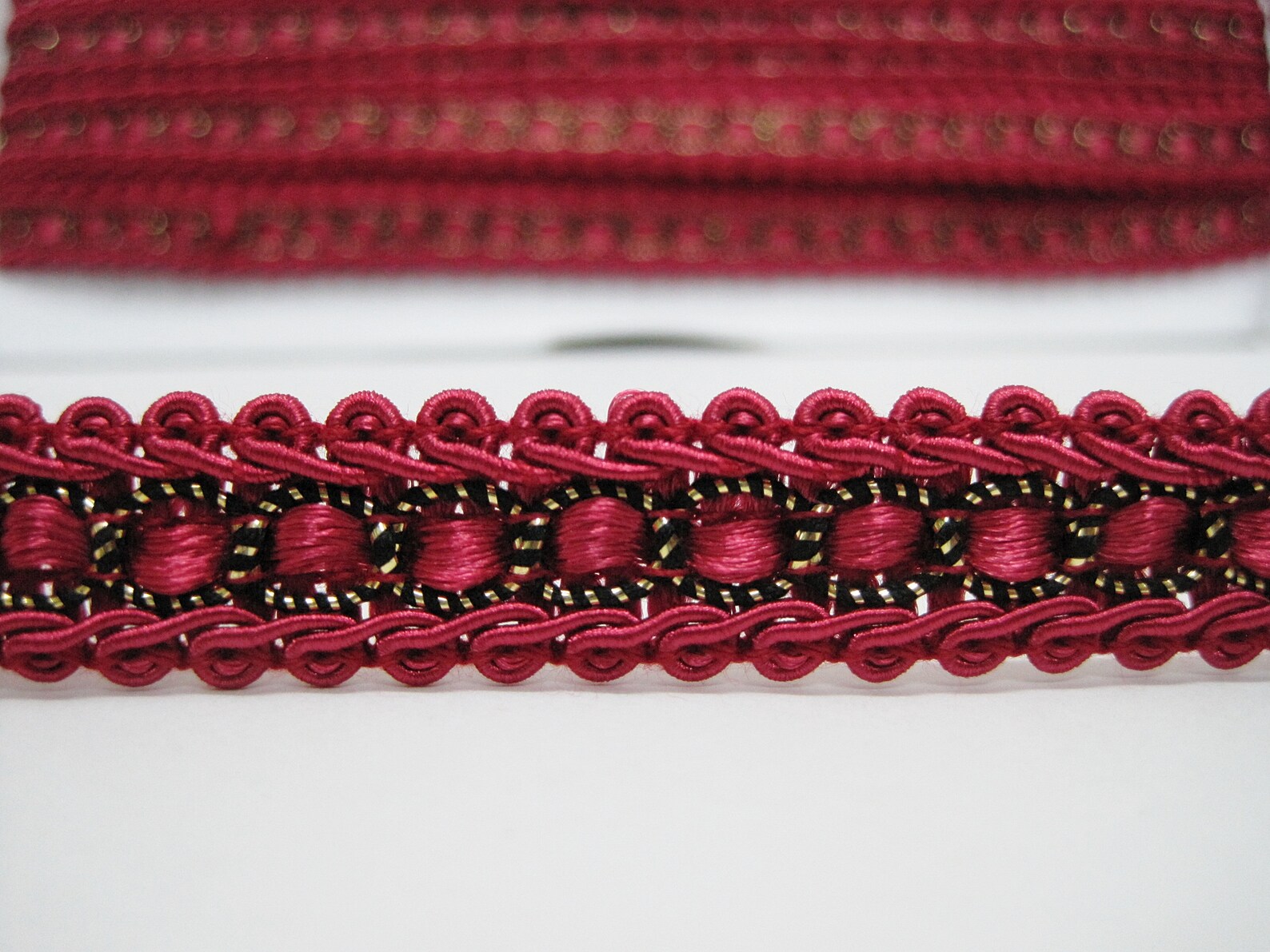 5 Yards 1/2 Ruby Gimp Braid Trim Gimp Braid Braided - Etsy
