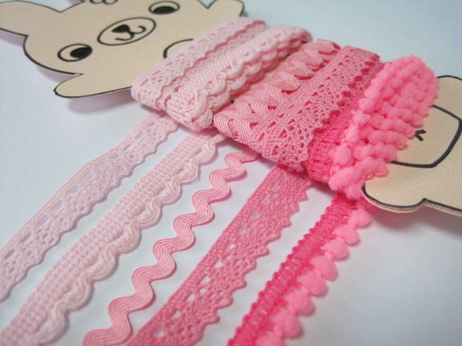 5 Yards Soft Pink Lace Trims Lacetrim Crochet Lace Trim - Etsy