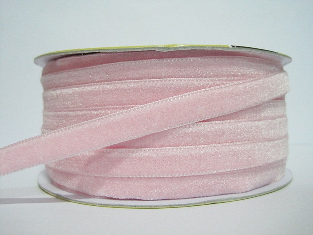 5 Yards 3/8" Soft Pink Velvet Ribbon, Pink, Pink Ribbon, Ribbon, Ribbon ...