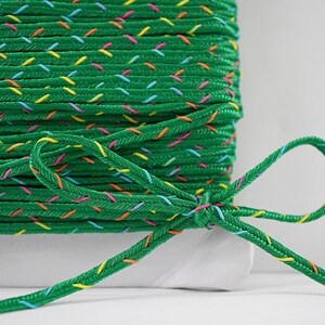5 Yards Green Sprinkles Soutache Cord, Soutache Braid, Shiny Cord, Flat ...
