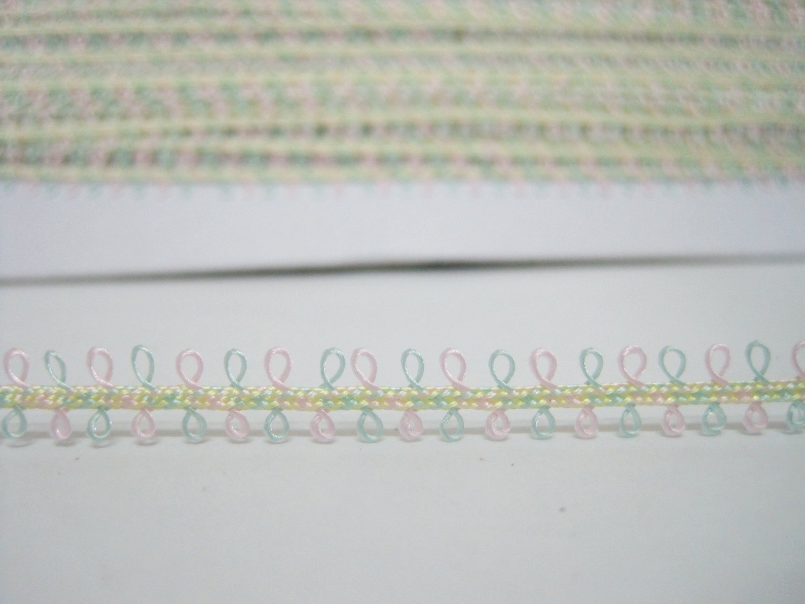 5 Yards 2-tone Pink-green Picot Trim Picot Edge Trim Picot - Etsy