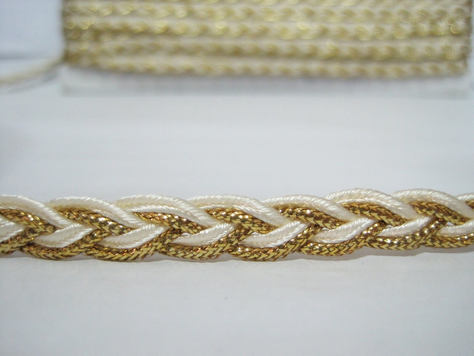 5 yards Cream Gold Metallic Braid Braided cord gold metallic | Etsy