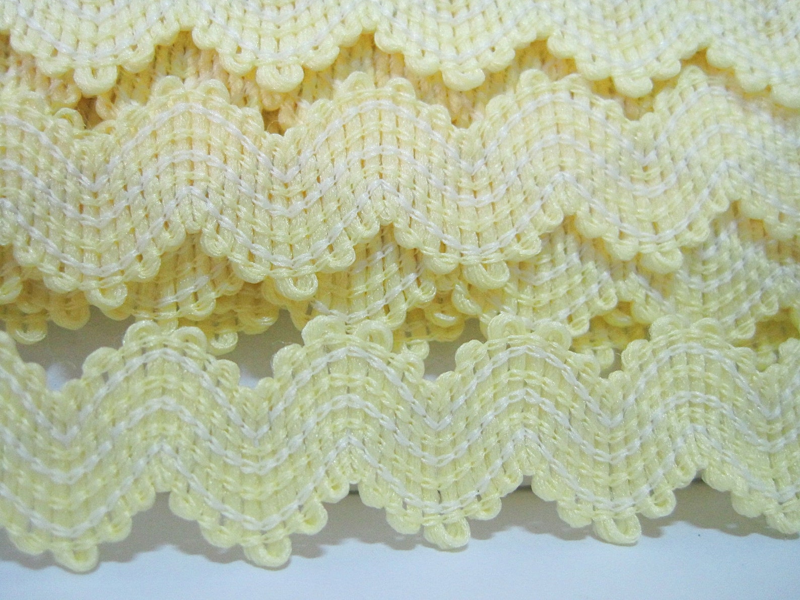 5 Yards Light Yellow Elastic Rick Rack Trim Elastic Trim Ric - Etsy