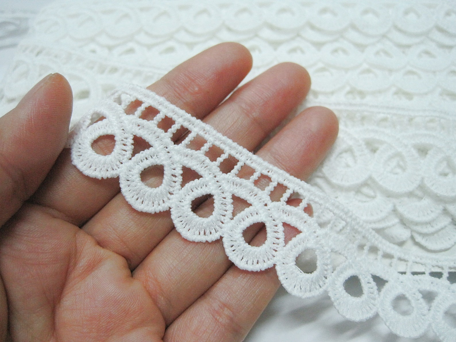 5 Yards Off-white Lace Trim White Trim Cotton Trim Trim | Etsy