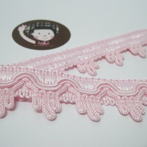 5 Yards Pink Scalloped Loop Fringe, Vintage Lace, Loop Trim, Looped ...