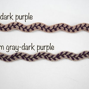 5 Yards Purple Embroidered Rick Rack, Tiny Rick Rack, Vine Stitch Rick ...