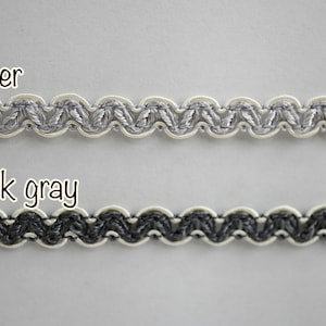 5 Yards Gray Rick Rack, Rick Rack Trim, Zig Zag Trim, Zig Zag, Ric Rac ...