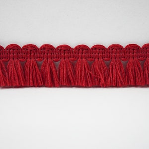 5 Yards Red Matte Mini Tassel Trim Matte Tassel Trim Red - Etsy
