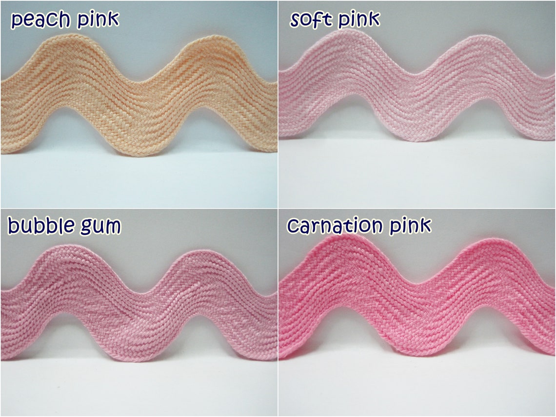 5 Yards Pink Jumbo Rick Rack Trim Pink Rick Rack Jumbo Ric - Etsy