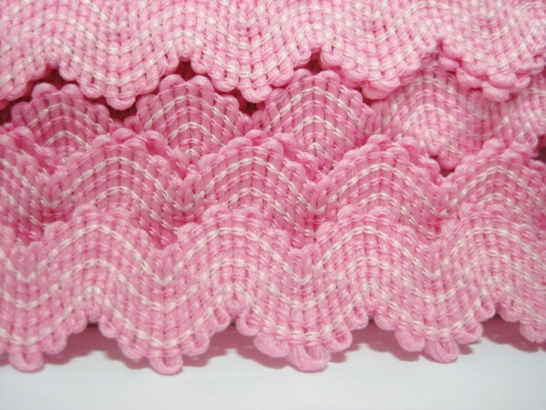 5 Yards Pink Elastic Rick Rack Trim Elastic Trim Ric Rac - Etsy