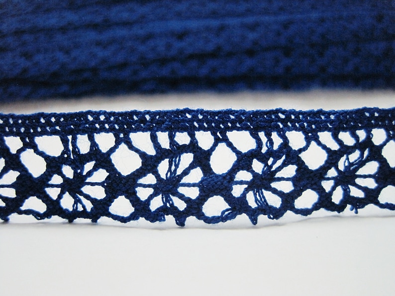5 Yards 9/16 Blue Crochet Lace Trims Lace Trim Crochet | Etsy